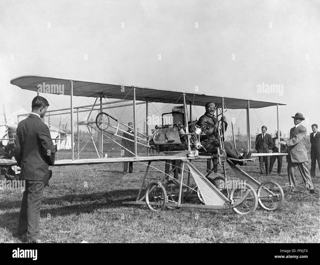 ORVILLE WRIGHT (1871-1948). /nAmerican aviation pioneer. Posing at the ...