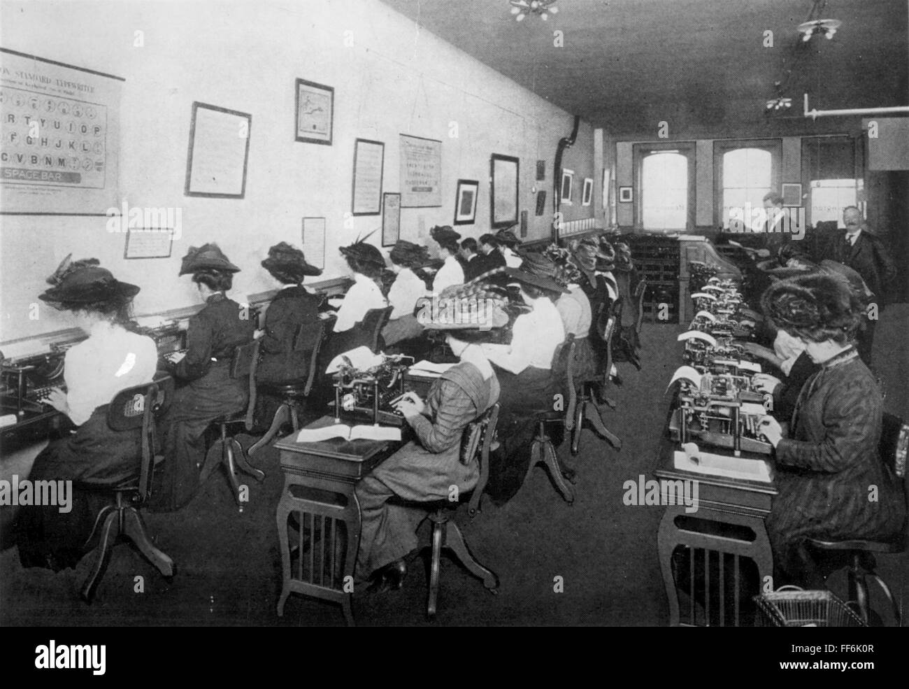 OFFICE: TYPISTS, 1900s. /nA Remington Typewriter Company employment ...