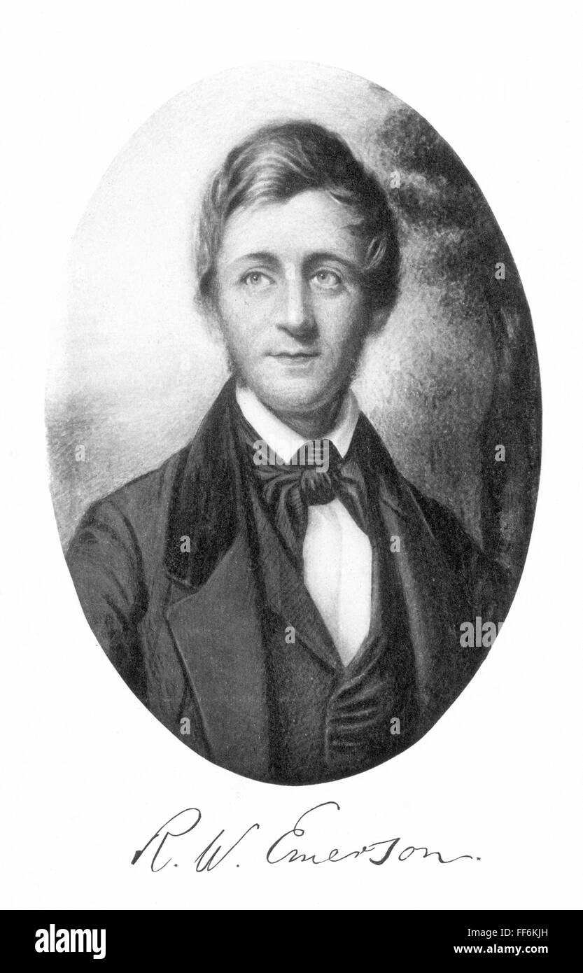 RALPH WALDO EMERSON /n(1803-1882). American philosopher and man of ...