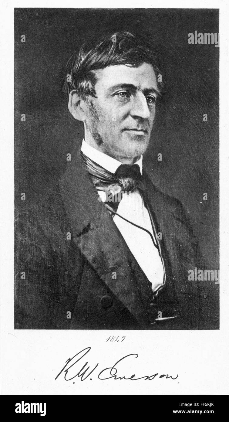 RALPH WALDO EMERSON /n(1803-1882). American philosopher and man of ...