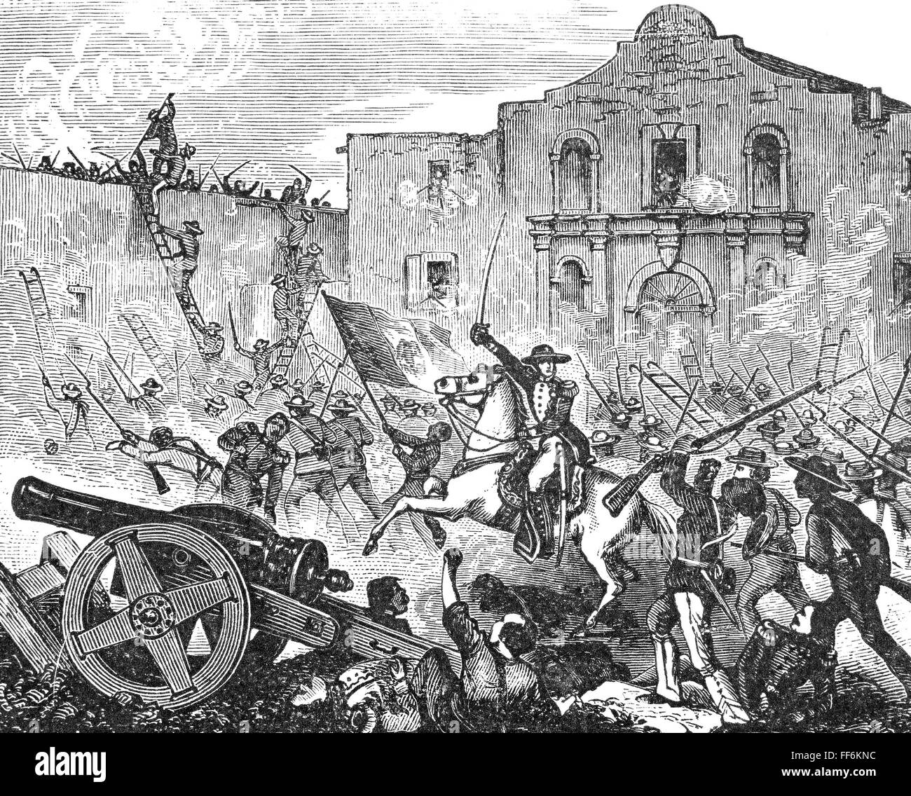 TEXAS: THE ALAMO, 1836. /nThe storming of the Alamo at San Antonio ...