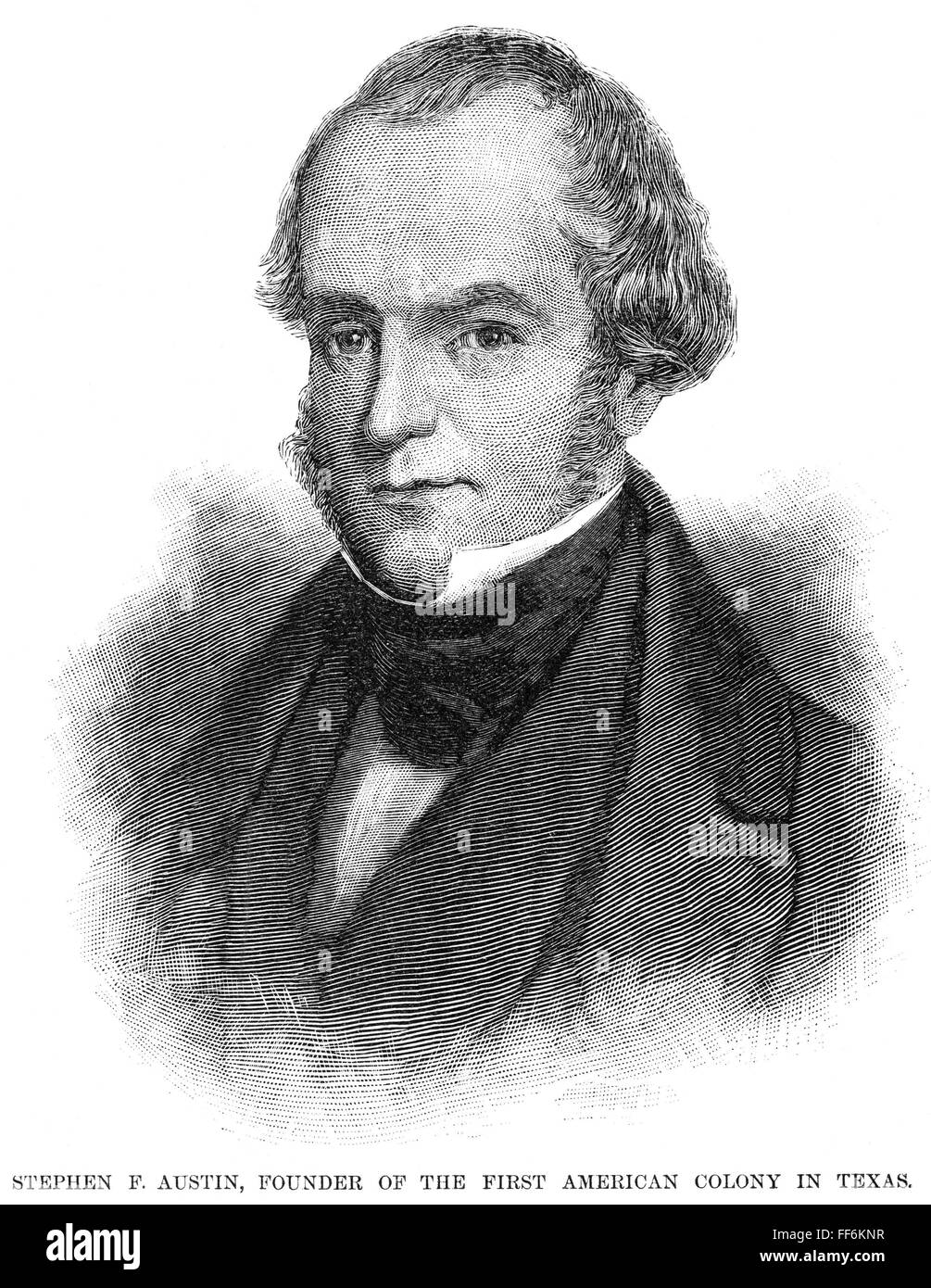 STEPHEN FULLER AUSTIN /n(1793-1836). American colonizer in Texas. Wood ...
