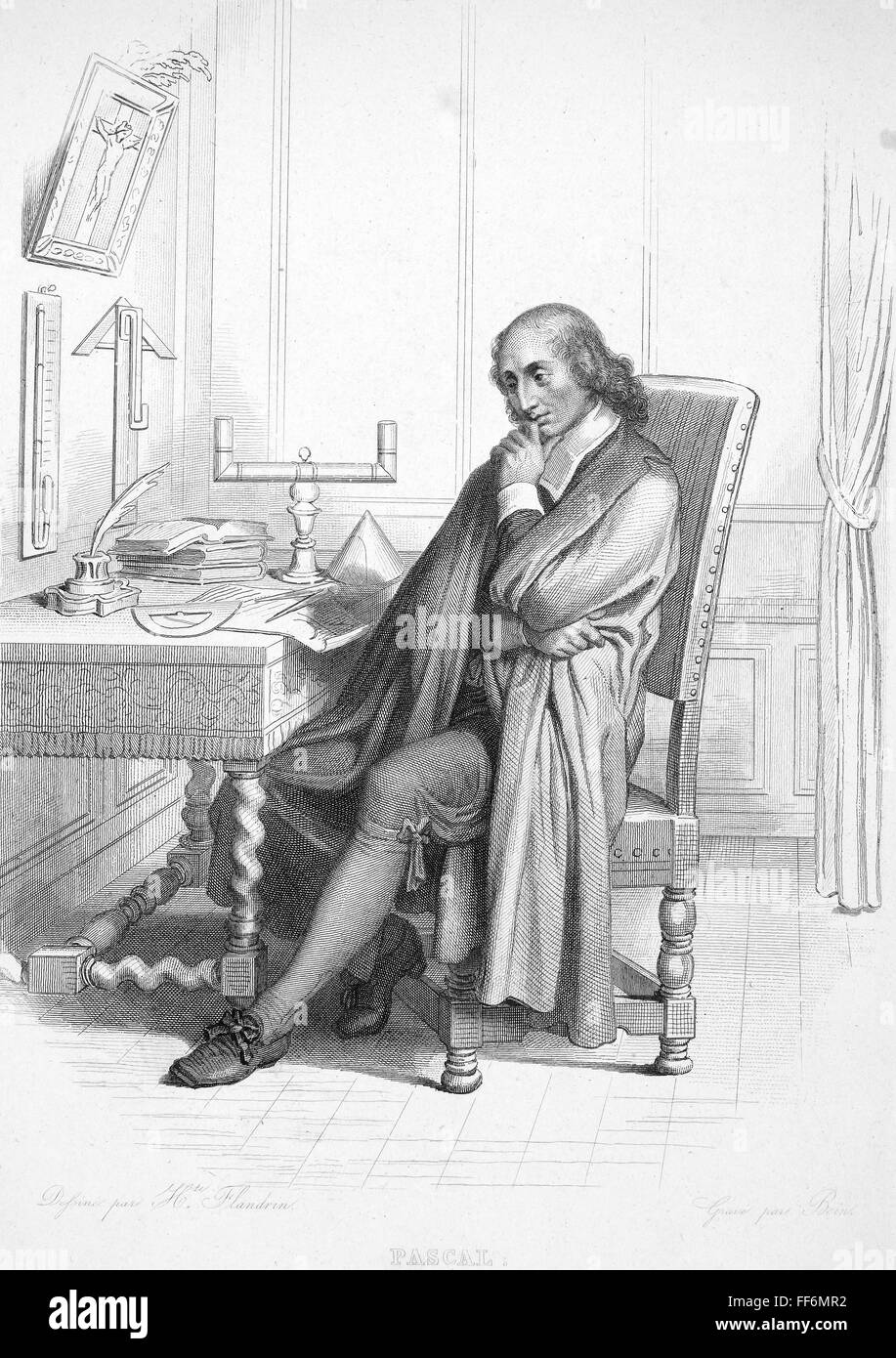 BLAISE PASCAL (1623-1662). /nFrench scientist and philosopher. French ...