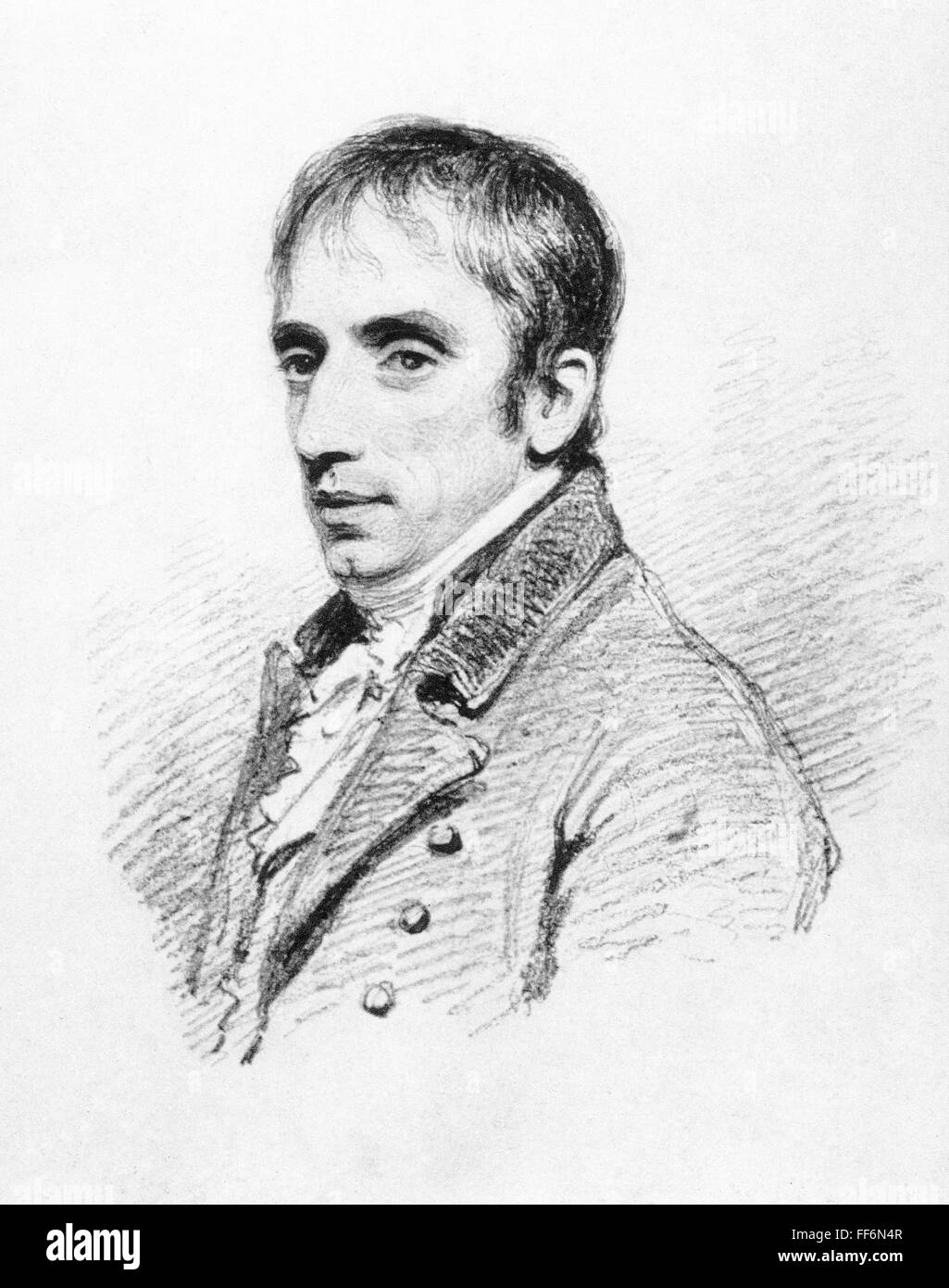 WILLIAM WORDSWORTH /n(1770-1850). English poet. Pencil drawing, 1805 ...