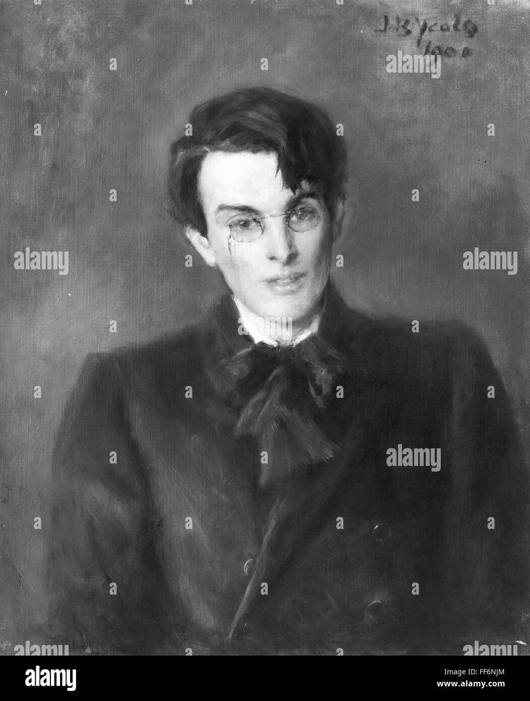 WILLIAM BUTLER YEATS /n(1865-1939). Irish poet and playwright. Oil on ...