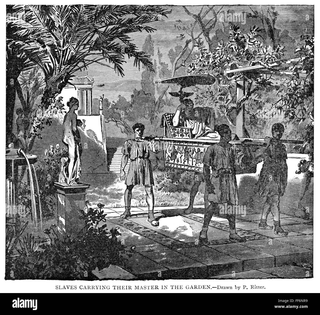 SLAVERY: ANCIENT ROME. /nSlaves of ancient Rome carrying their master ...