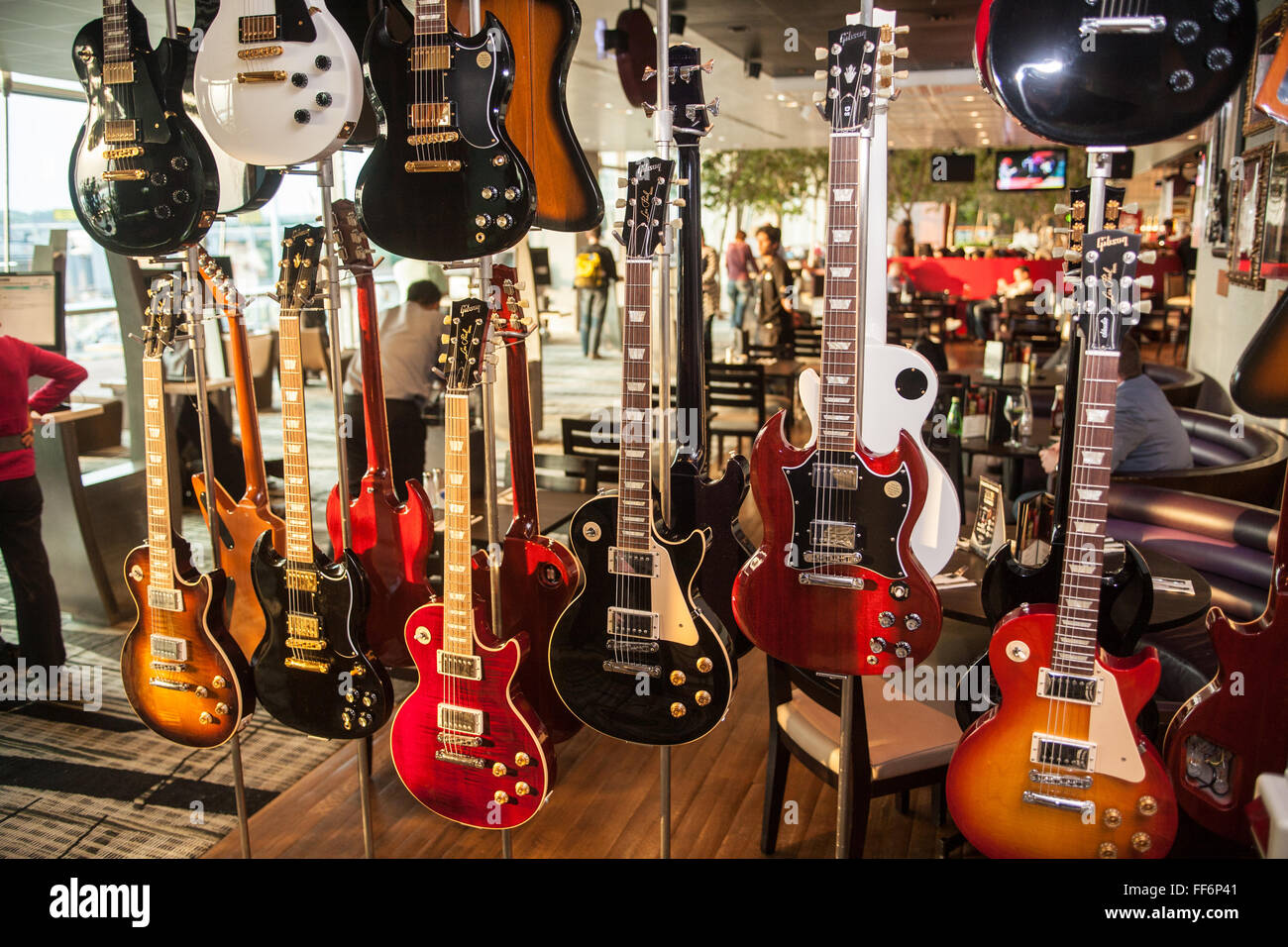 Hard Rock Cafe at Changi Airport,Singapore Stock Photo - Alamy