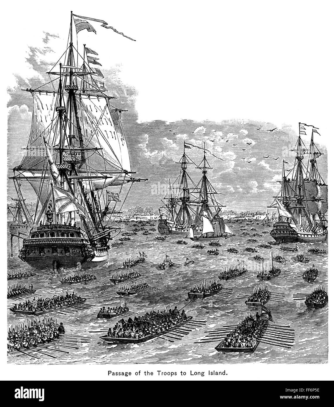 BATTLE OF LONG ISLAND. /nThe passage of British troops from Staten ...