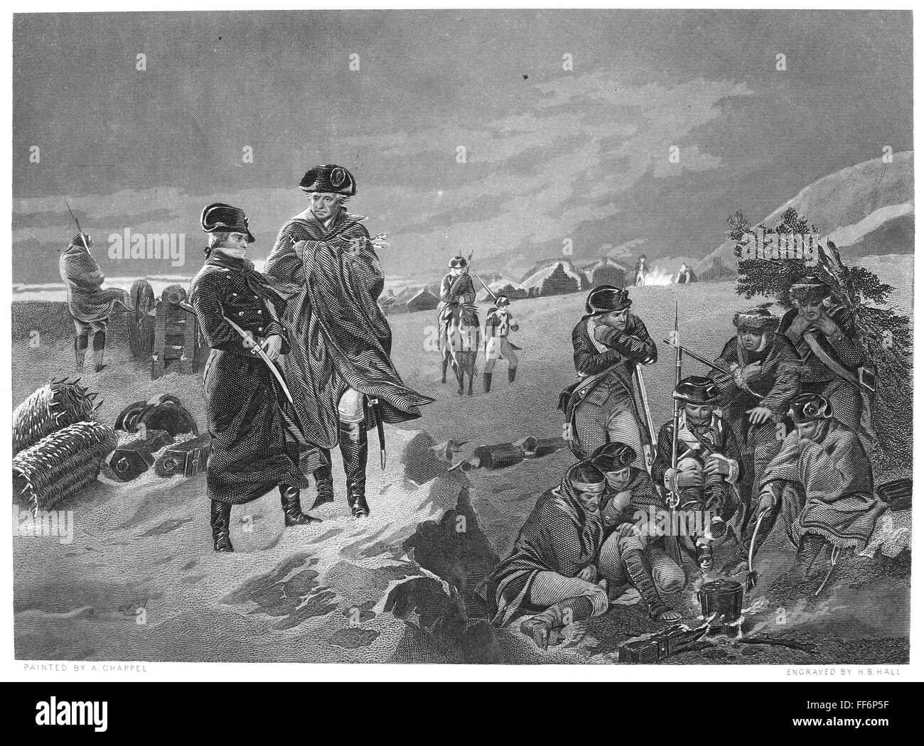 WASHINGTON: VALLEY FORGE. /nGeneral George Washington with Marquis de ...