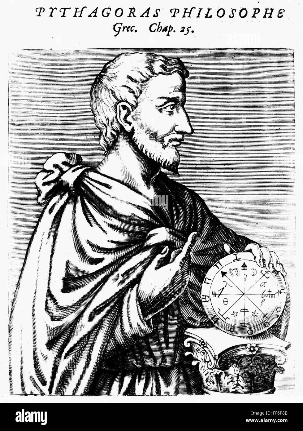 PYTHAGORAS (c580-c500 B.C.). /nGreek philosopher and mathematician ...