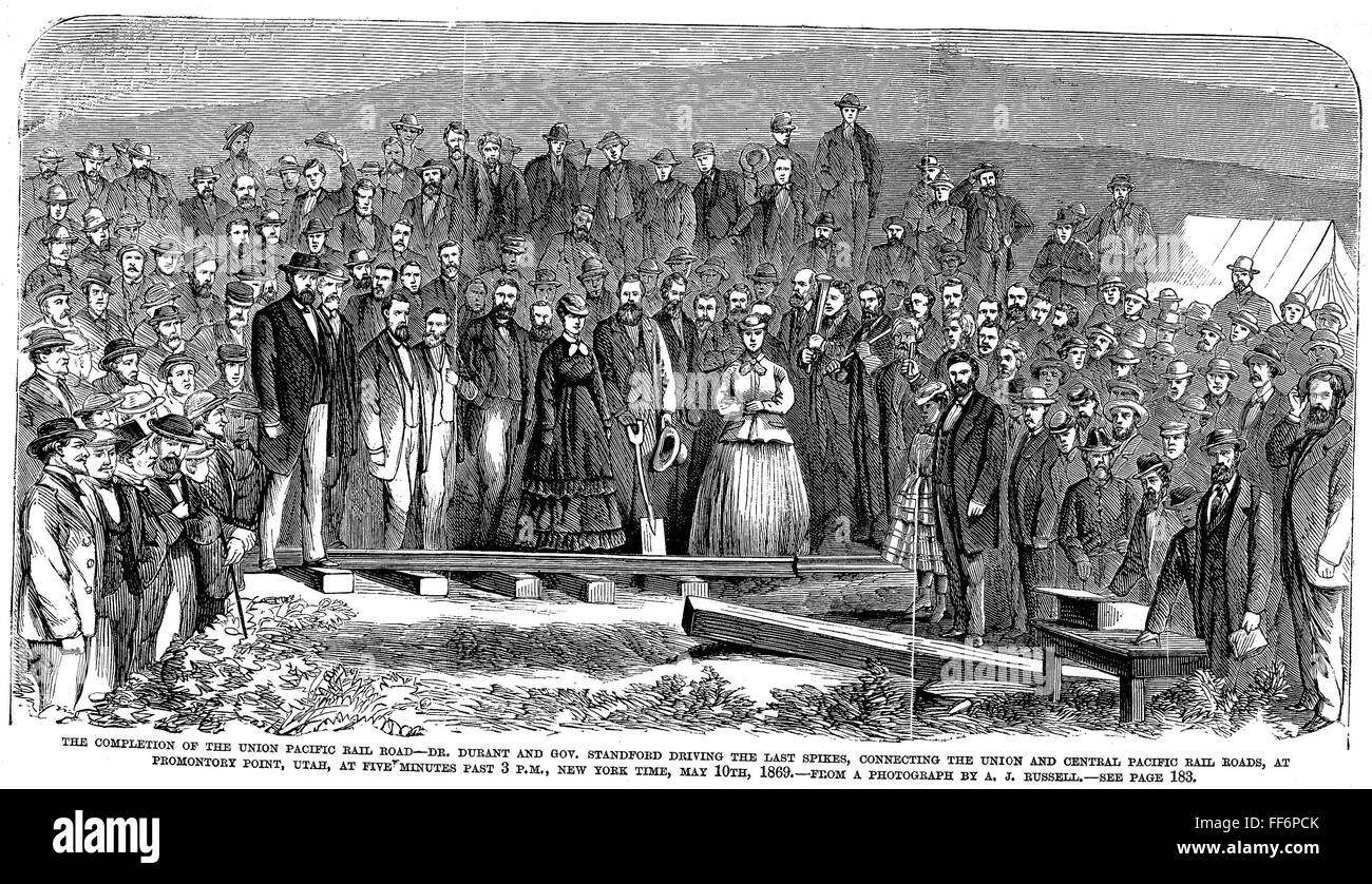 PROMONTORY POINT, 1869. /nThe joining of the Central Pacific and Union ...