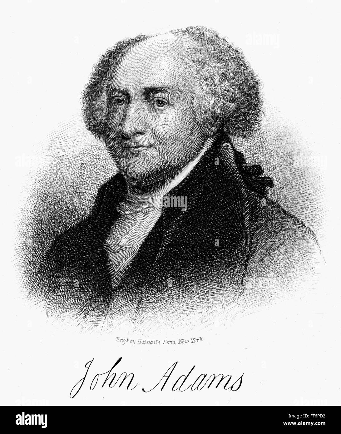 JOHN ADAMS (1735-1826). /nSecond President of the United States. Steel ...