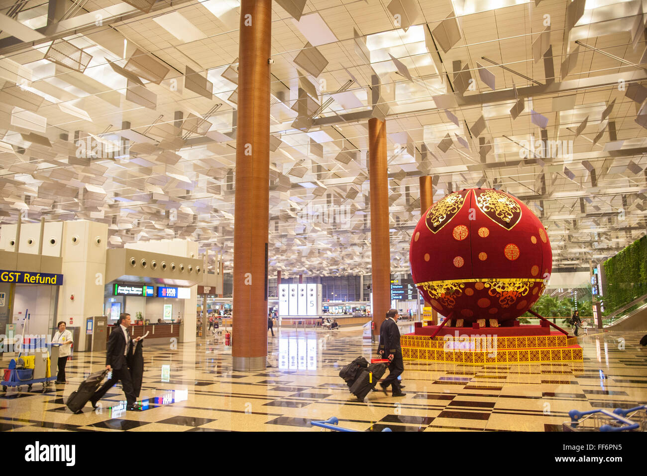Chinese new year celebrations at changi airport hi-res stock ...