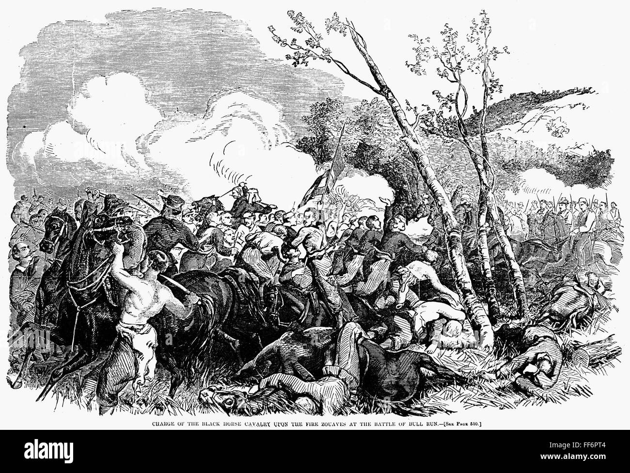 CIVIL WAR: BULL RUN, 1861. /nThe Charge of the Black Horse Cavalry upon ...