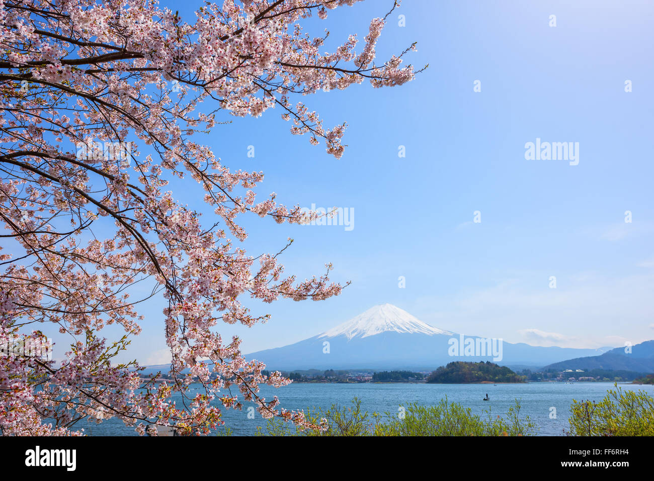Fujisan view from Kawaguchiko lake, Japan Stock Photo - Alamy