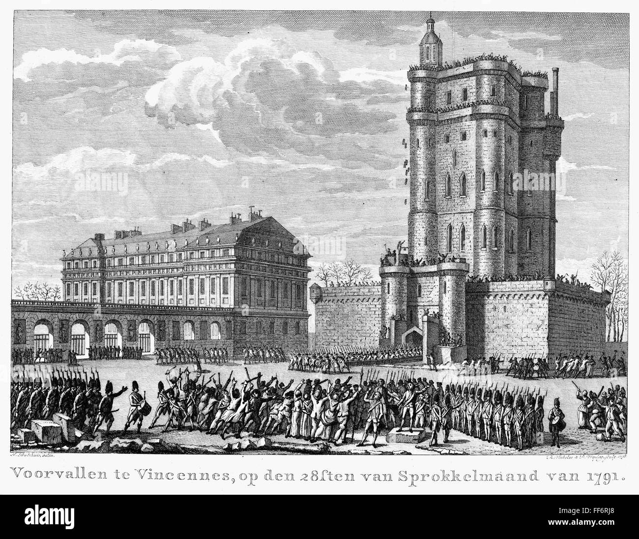 FRENCH REVOLUTION, 1791. /nDemonstration at the Chateau de Vincennes ...