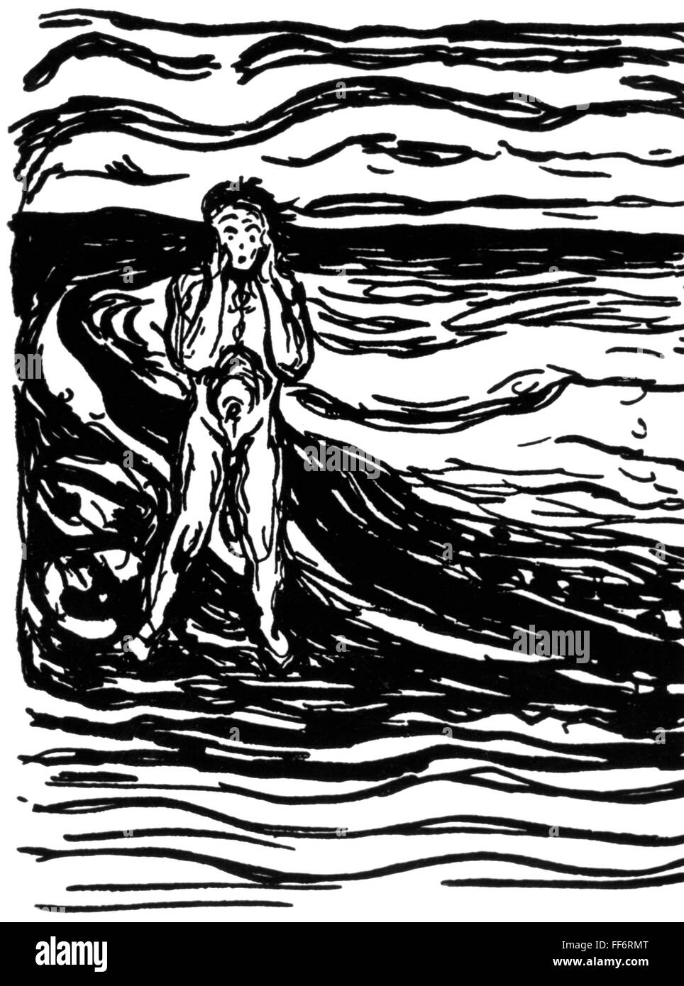 fine arts, Munch, Edvard (1863 - 1944), graphic, "Alpha's Despair ...