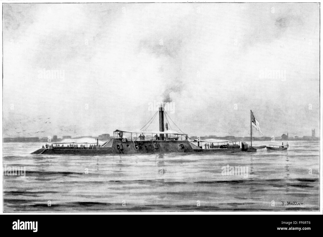 CIVIL WAR: MOBILE BAY, 1864. /nThe Confederate ironclad ram 'Tennessee ...