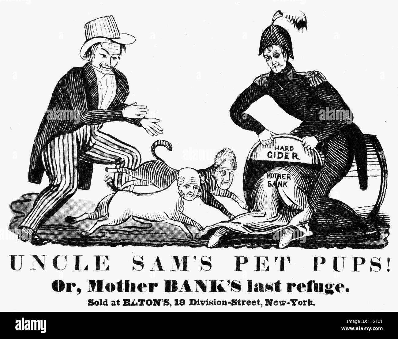 UNCLE SAM CARTOON, 1840. /nOne of the earliest appearances of 'Uncle ...