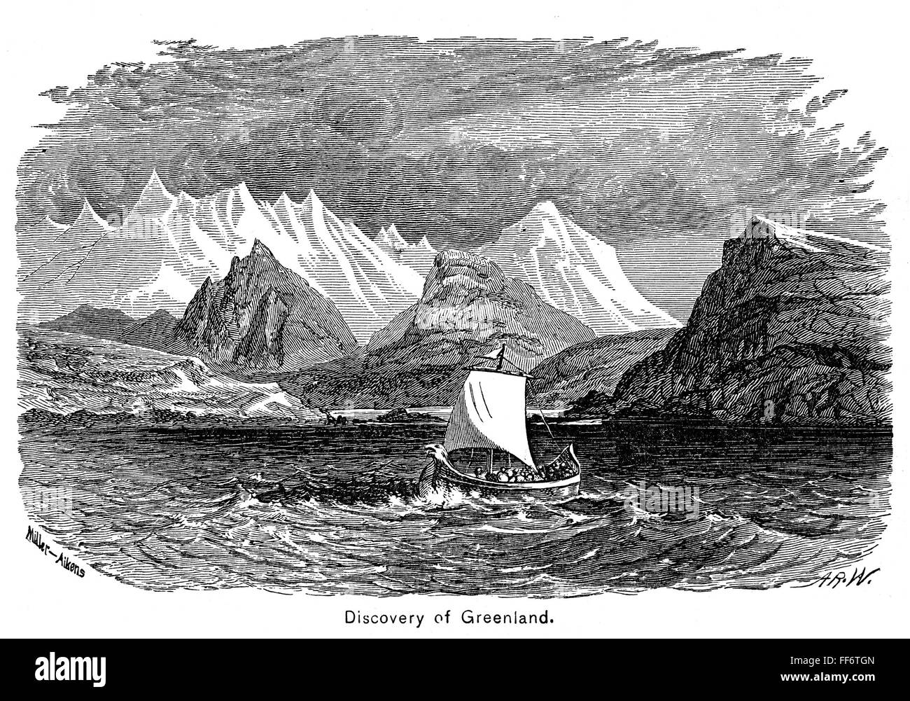 VIKINGS: GREENLAND. /nDiscovery of Greenland by Eric the Red, 985 A.D ...
