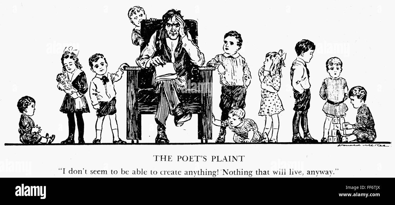 CARTOON: BIRTH CONTROL. /n'The Poet's Plaint' 'I don't seem to be able ...