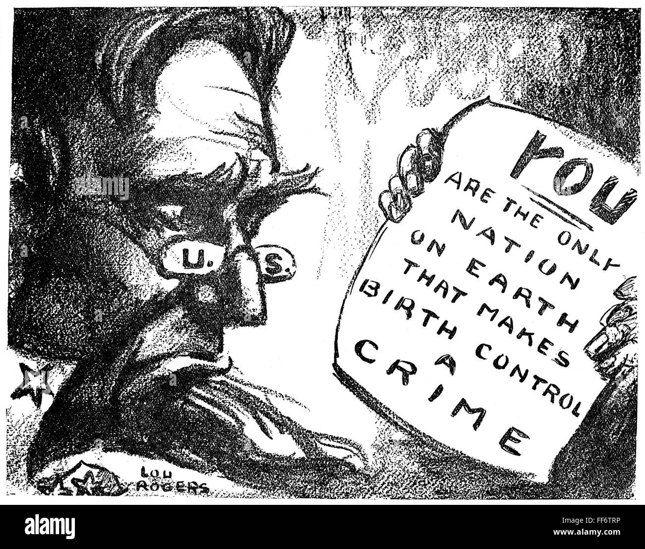 CARTOON: BIRTH CONTROL. /nFrom Margaret Sanger's 'Birth Control Review ...