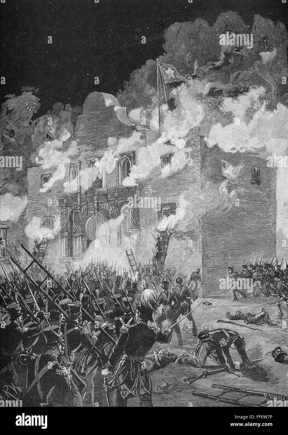 TEXAS: THE ALAMO, 1836. /nThe Siege of the Alamo, 23 February-6 March ...