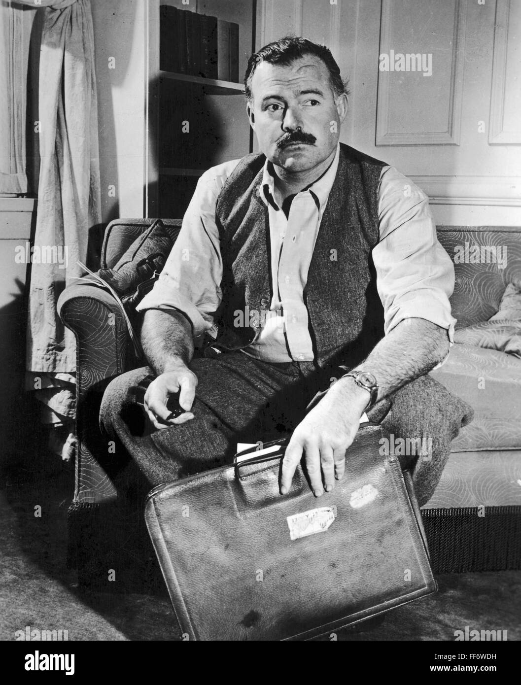 ERNEST HEMINGWAY /n(1899-1961). American writer. Photographed in 1942 ...