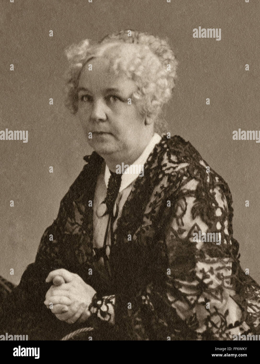ELIZABETH CADY STANTON /n(1815-1902). American women's suffrage ...