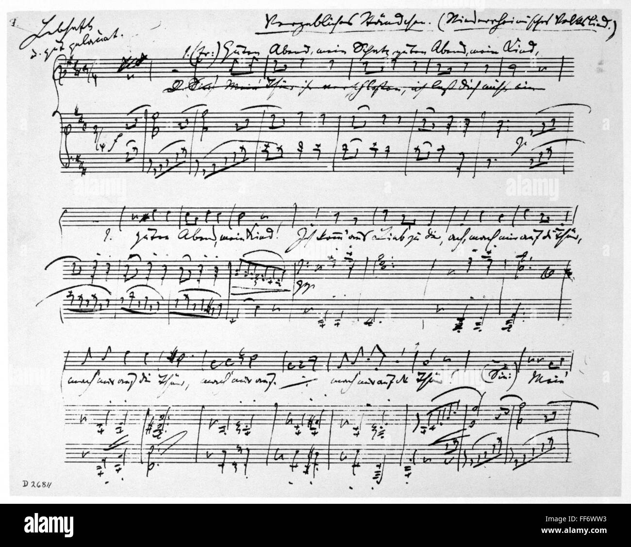 Brahms sheet music High Resolution Stock Photography and Images - Alamy