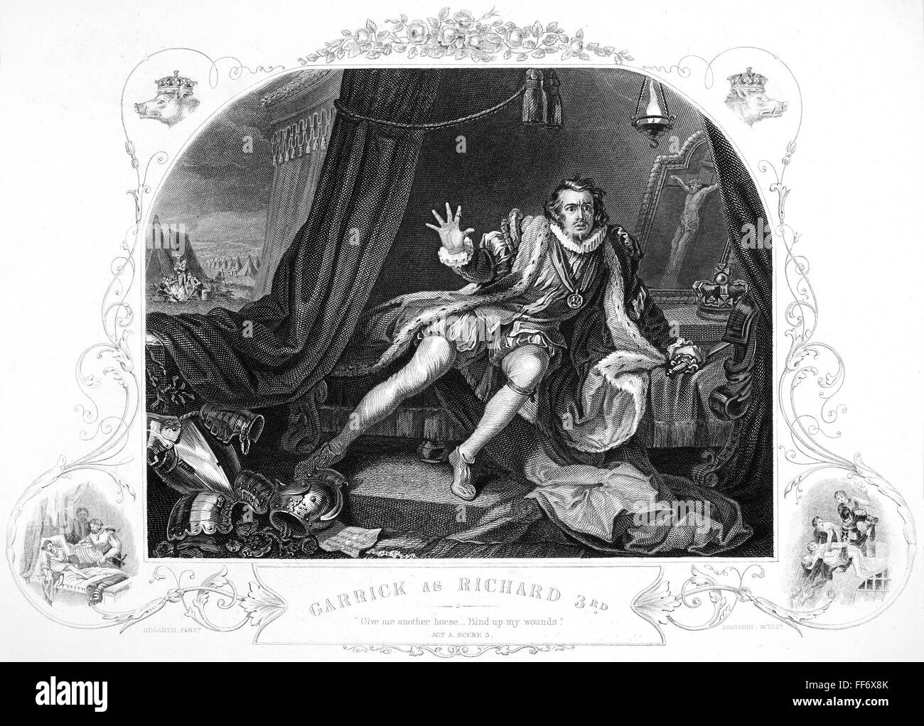 DAVID GARRICK (1717-1779). /nEnglish actor, producer, and dramatist. In ...
