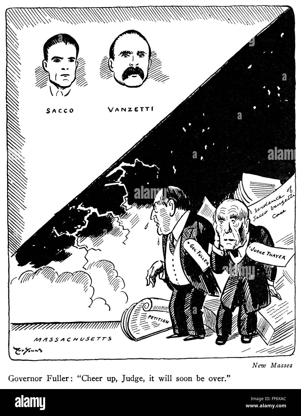 SACCO & VANZETTI CARTOON. /nArt Young's cartoon comment on the Sacco ...