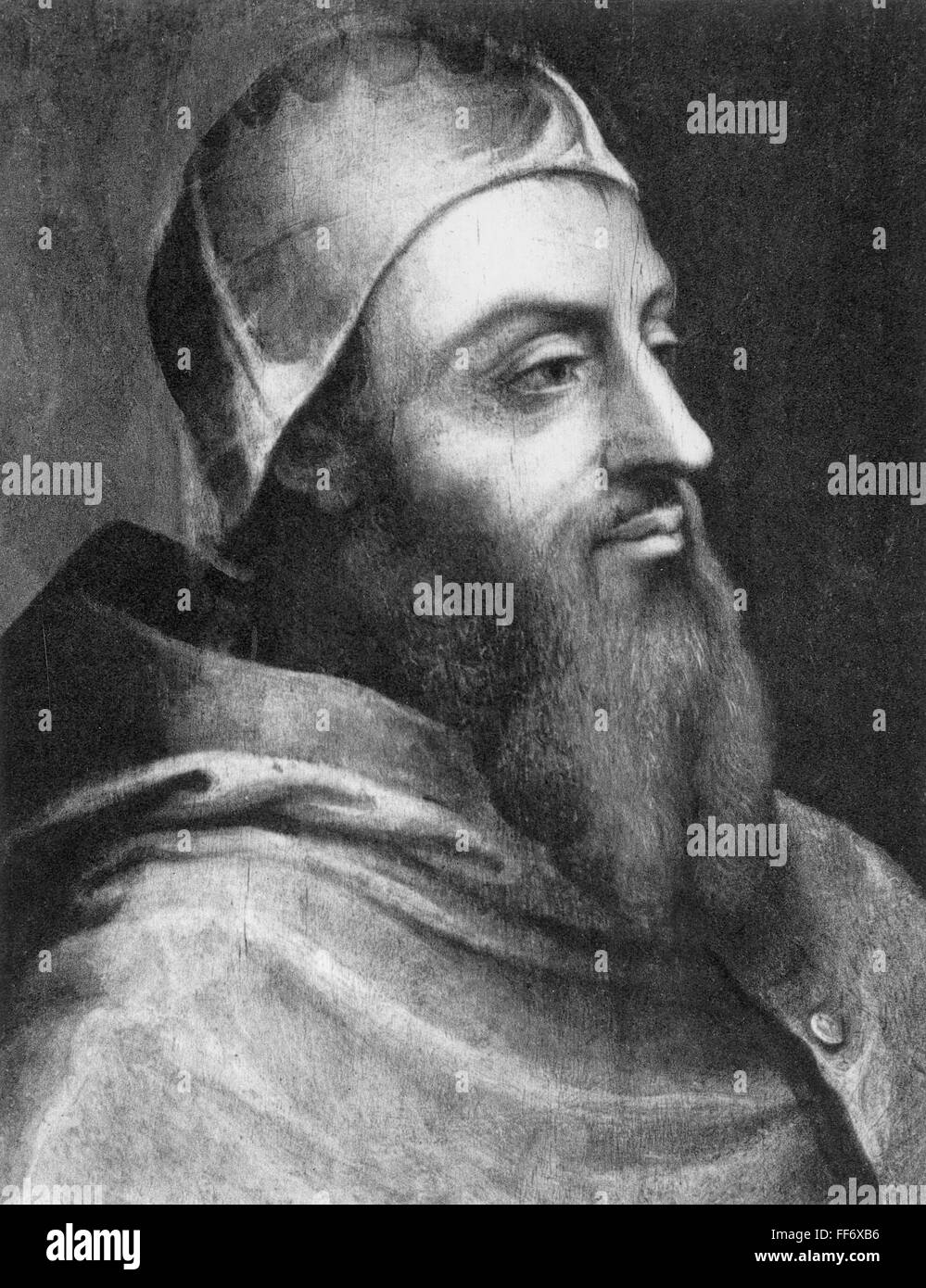 POPE CLEMENT VII (1478-1534). /nPope, 1523-34. Portrait by Sebastiano ...