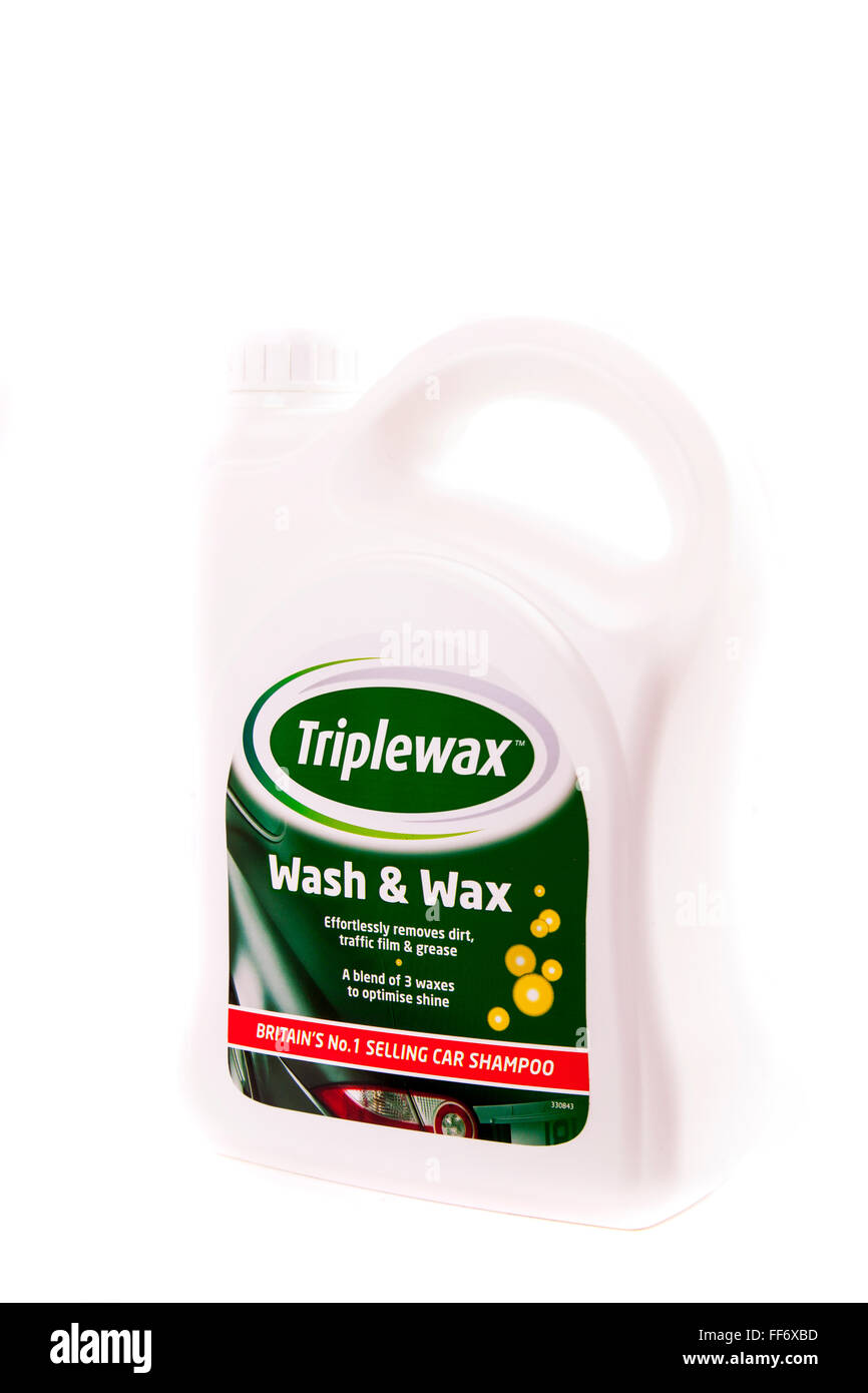 Car wash and wax triplewax brand vehicle cleaner bottle cutout cut out ...
