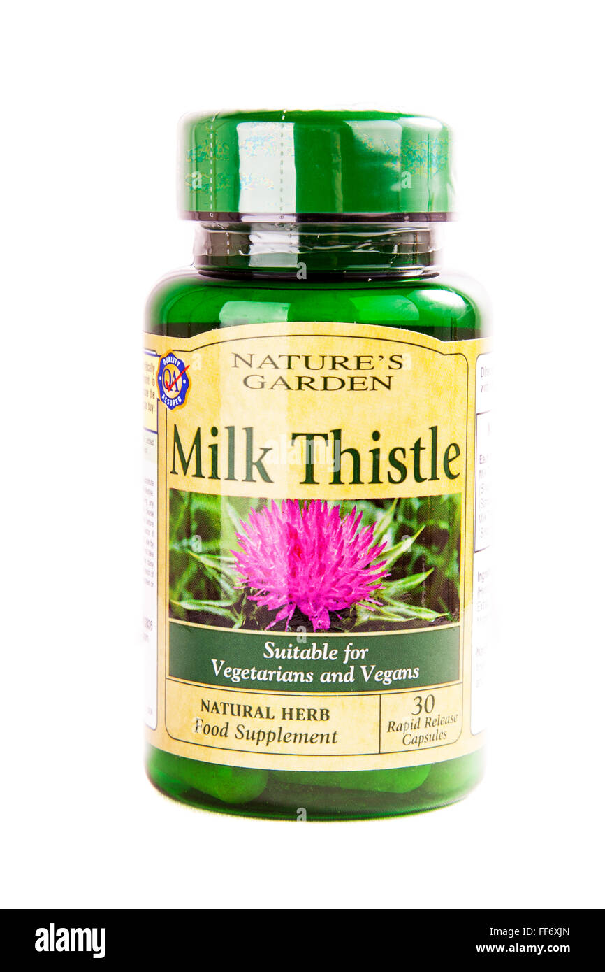 Milk thistle tablets Cut Out Stock Images & Pictures - Alamy