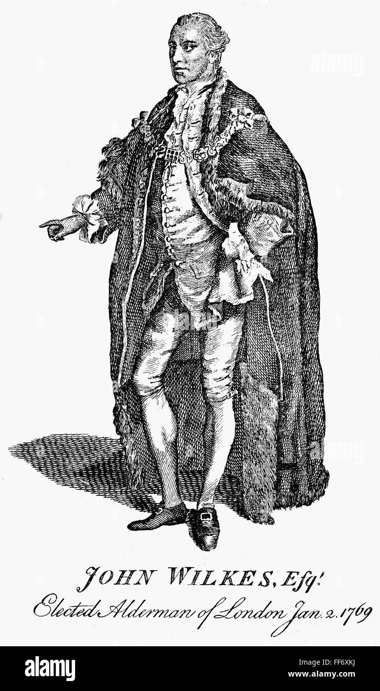 JOHN WILKES (1727-1797). /nEnglish politician. Wearing the chain and ...