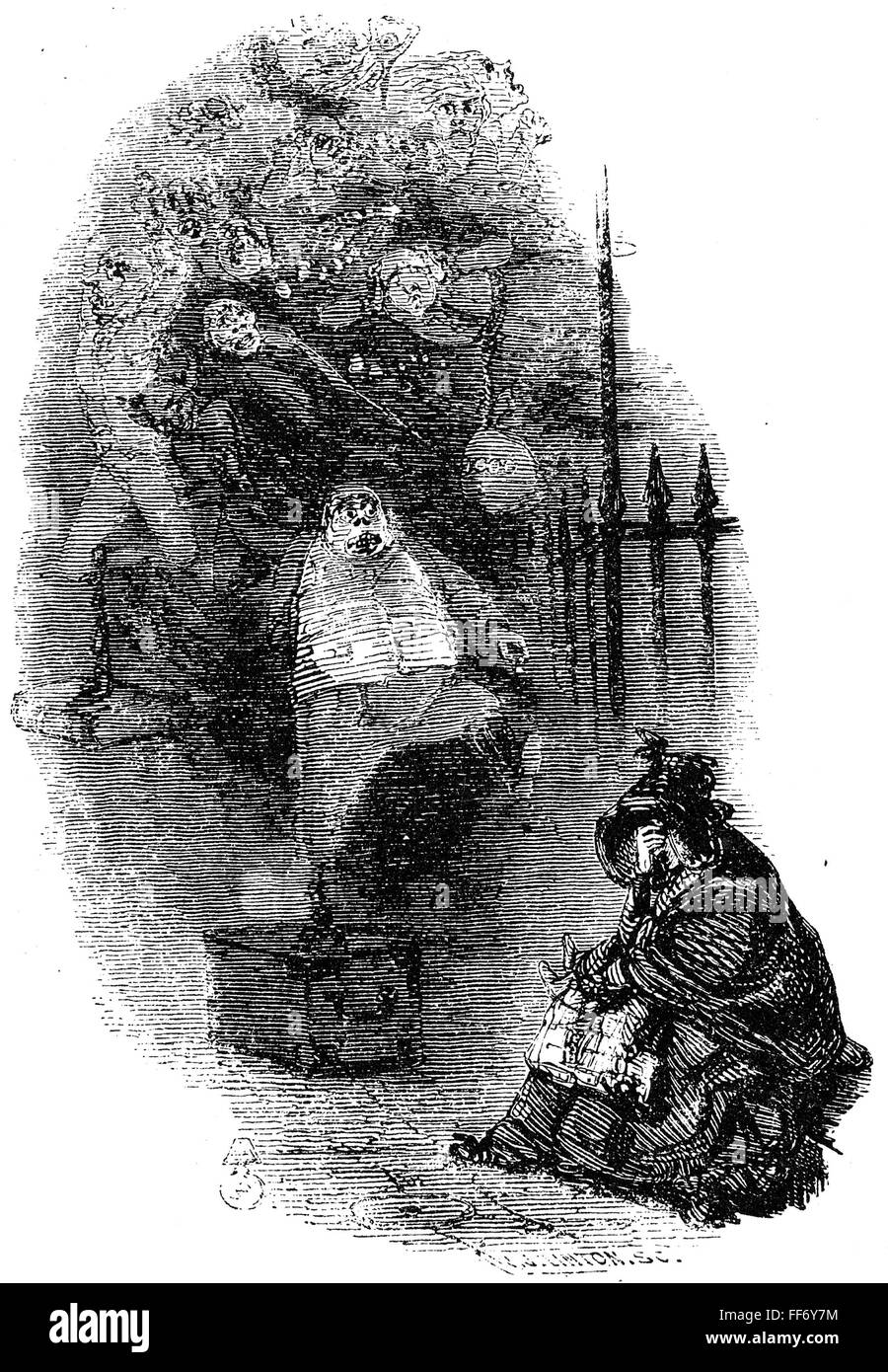 DICKENS: CHRISTMAS CAROL. /n'Ghosts of Departed Usurers.' Etching by ...