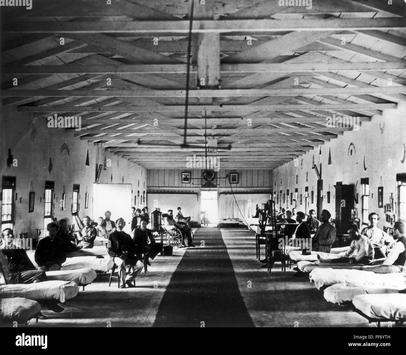 CIVIL WAR: HOSPITAL, 1865. /nPatients in ward K of Armory Square ...