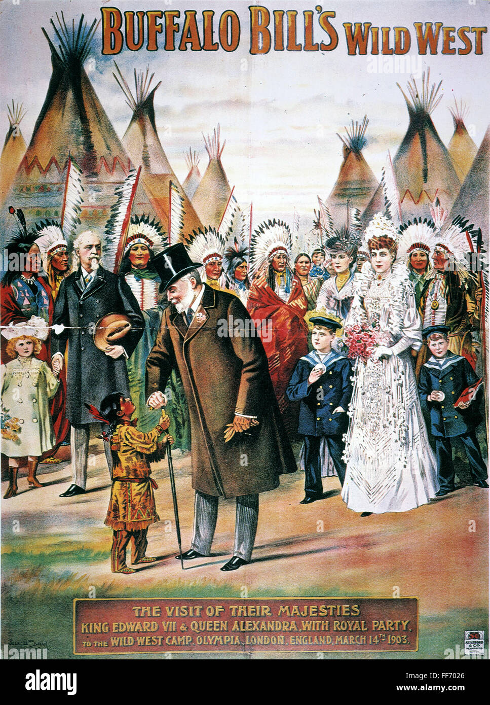 BUFFALO BILL'S SHOW. /nA 1903 English poster for Buffalo Bill Cody's ...