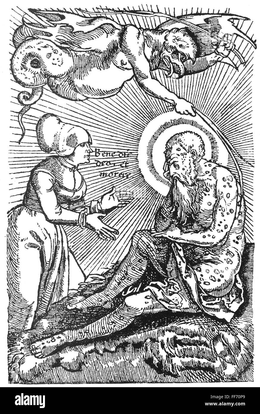 DEMON PLAGUE, 1540. /nAllegorical representation of the Demon of the ...