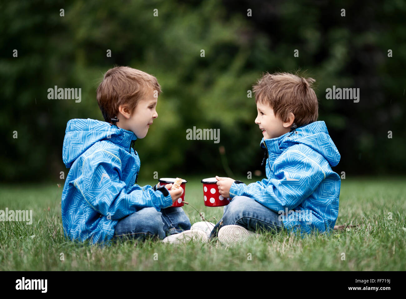 A boy child kid drinking cup of tea hi-res stock photography and images ...