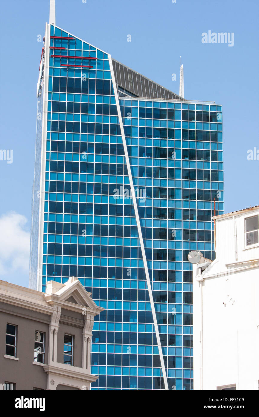 Modern office building in centre center of auckland hi-res stock ...
