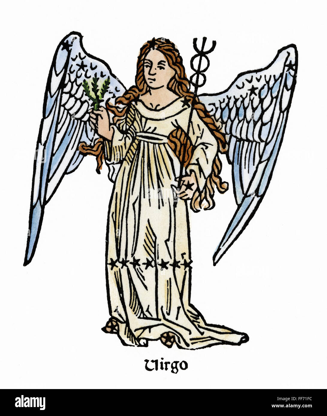ZODIAC: VIRGO, 1482. /nVirgo, the Virgin. Zodiacal woodcut from Gaius ...