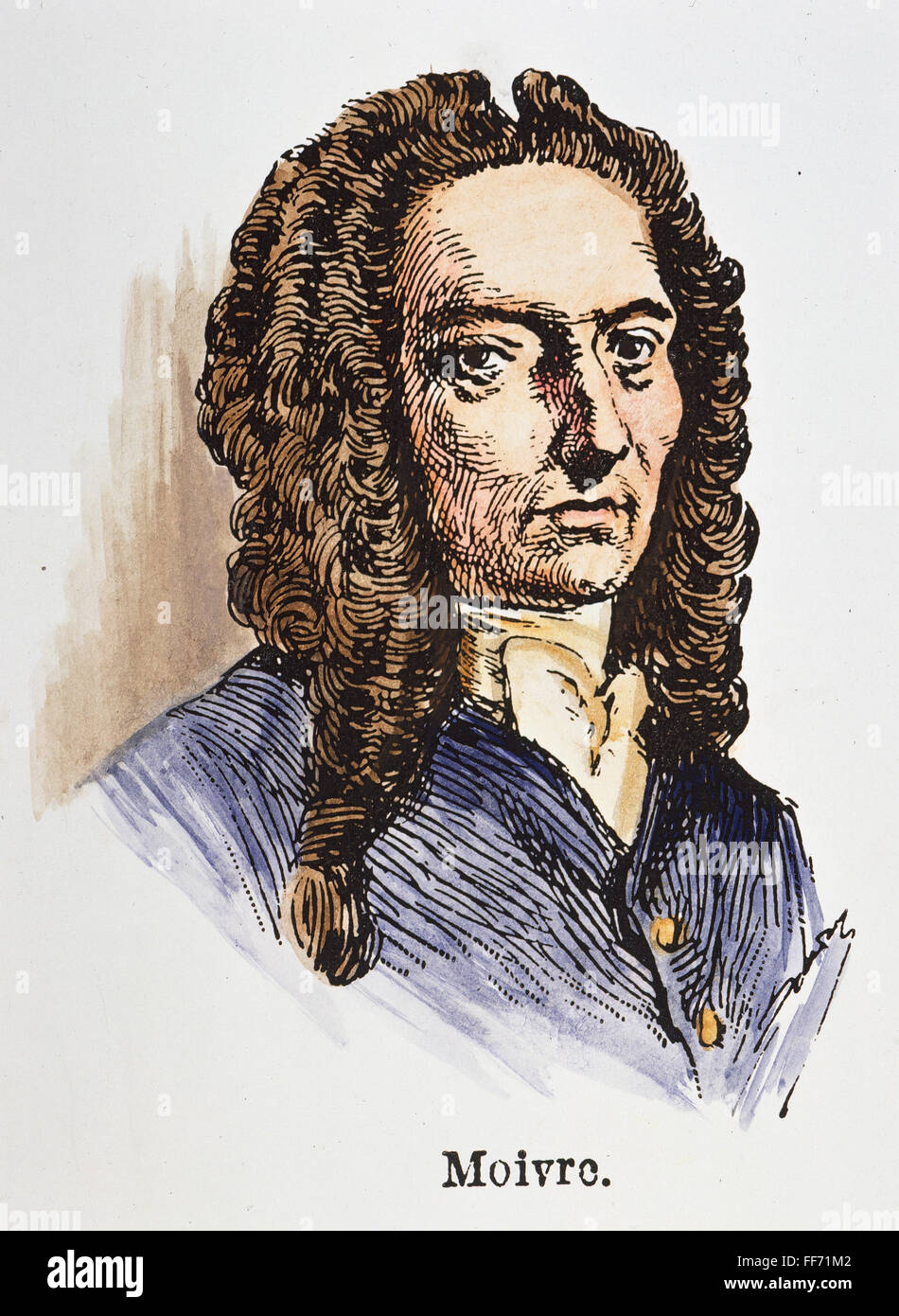 ABRAHAM De MOIVRE. /n(1667-1754). Line engraving, 19th century Stock ...