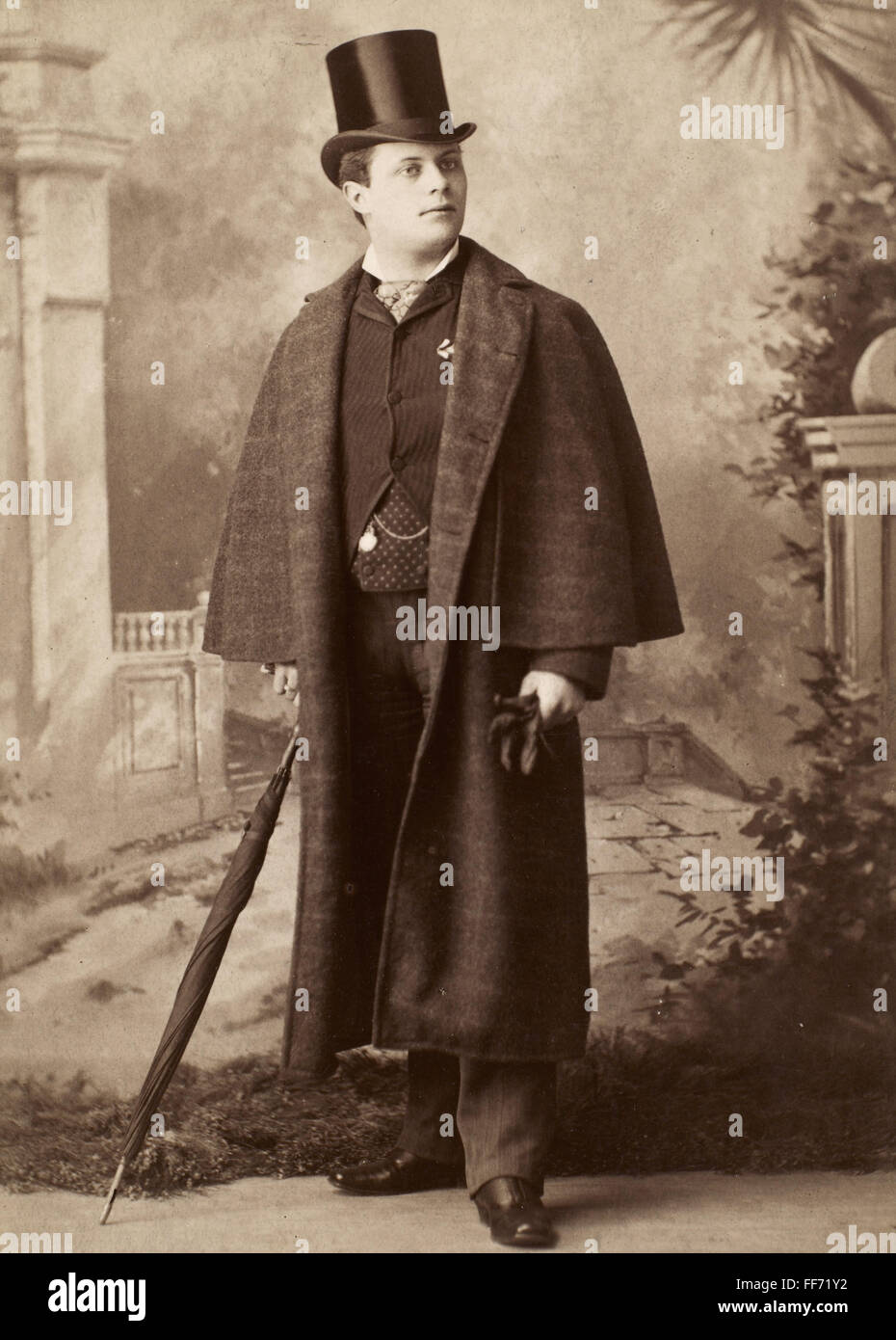 MEN'S FASHION, c1885. /nOriginal cabinet photograph, c1885 Stock Photo ...