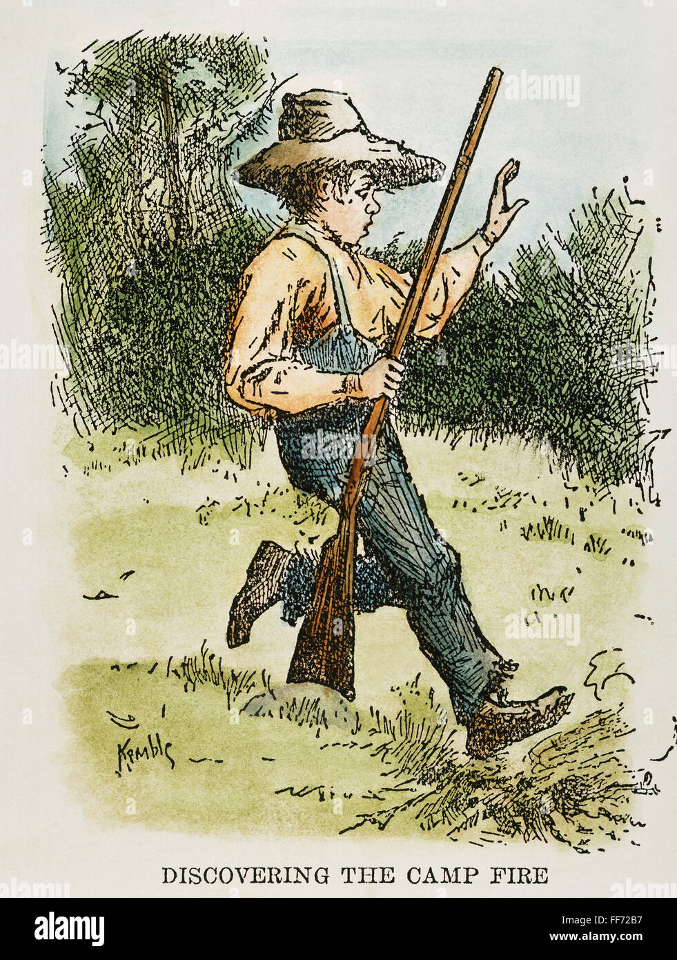 CLEMENS: HUCK FINN. /nHuckleberry Finn as drawn by E.W. Kemble for a ...