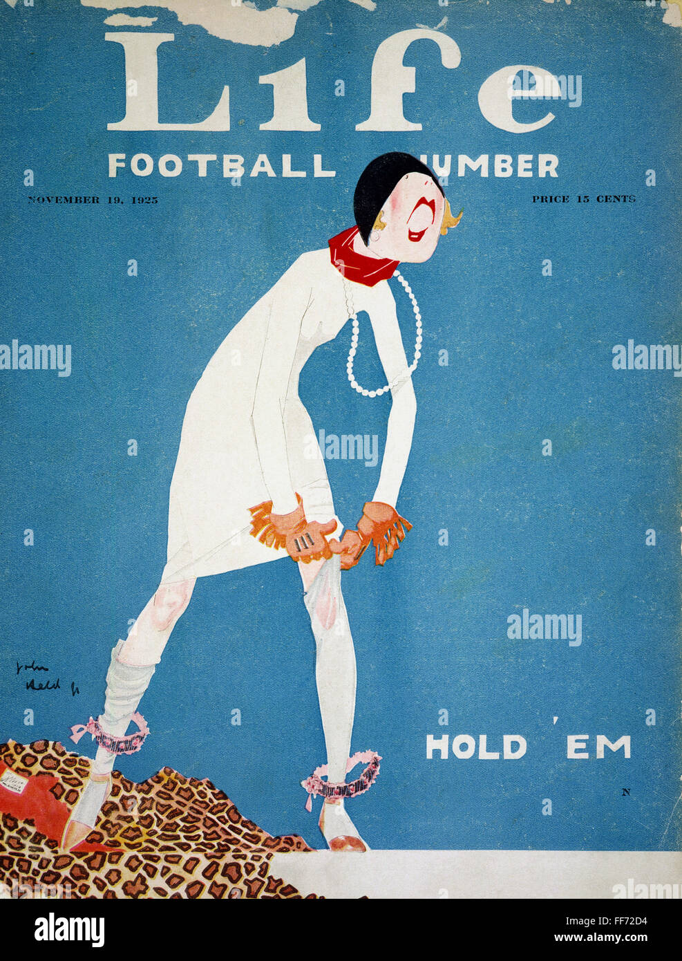 LIFE: HOLD 'EM, 1925. /n'Hold 'Em.' American magazine cover by John ...