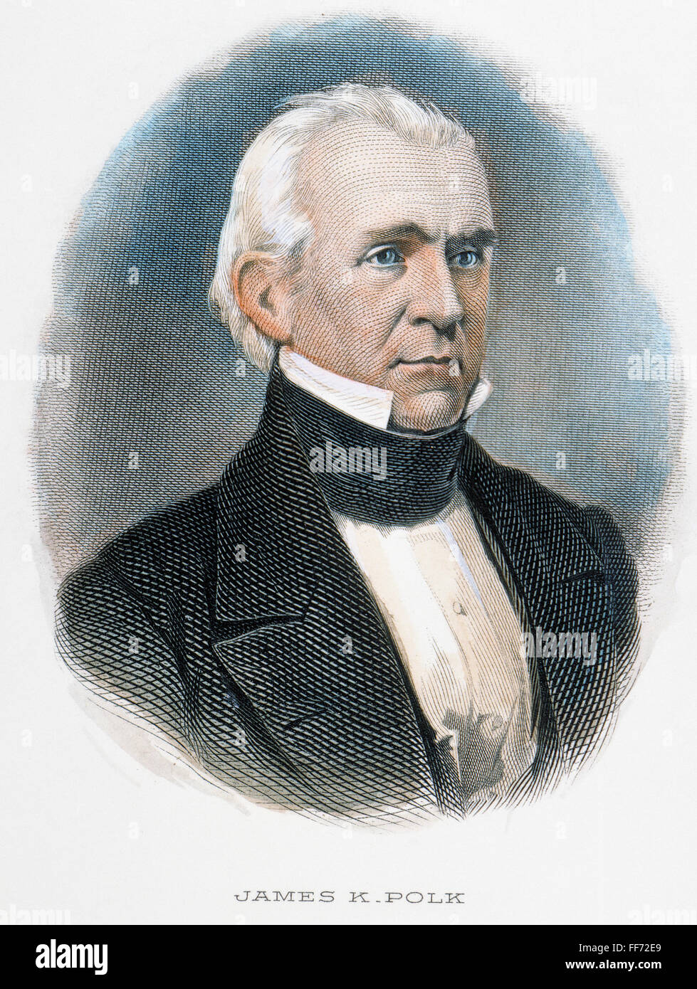 JAMES KNOX POLK (1795-1849): /ncolor engraving, 19th century Stock ...