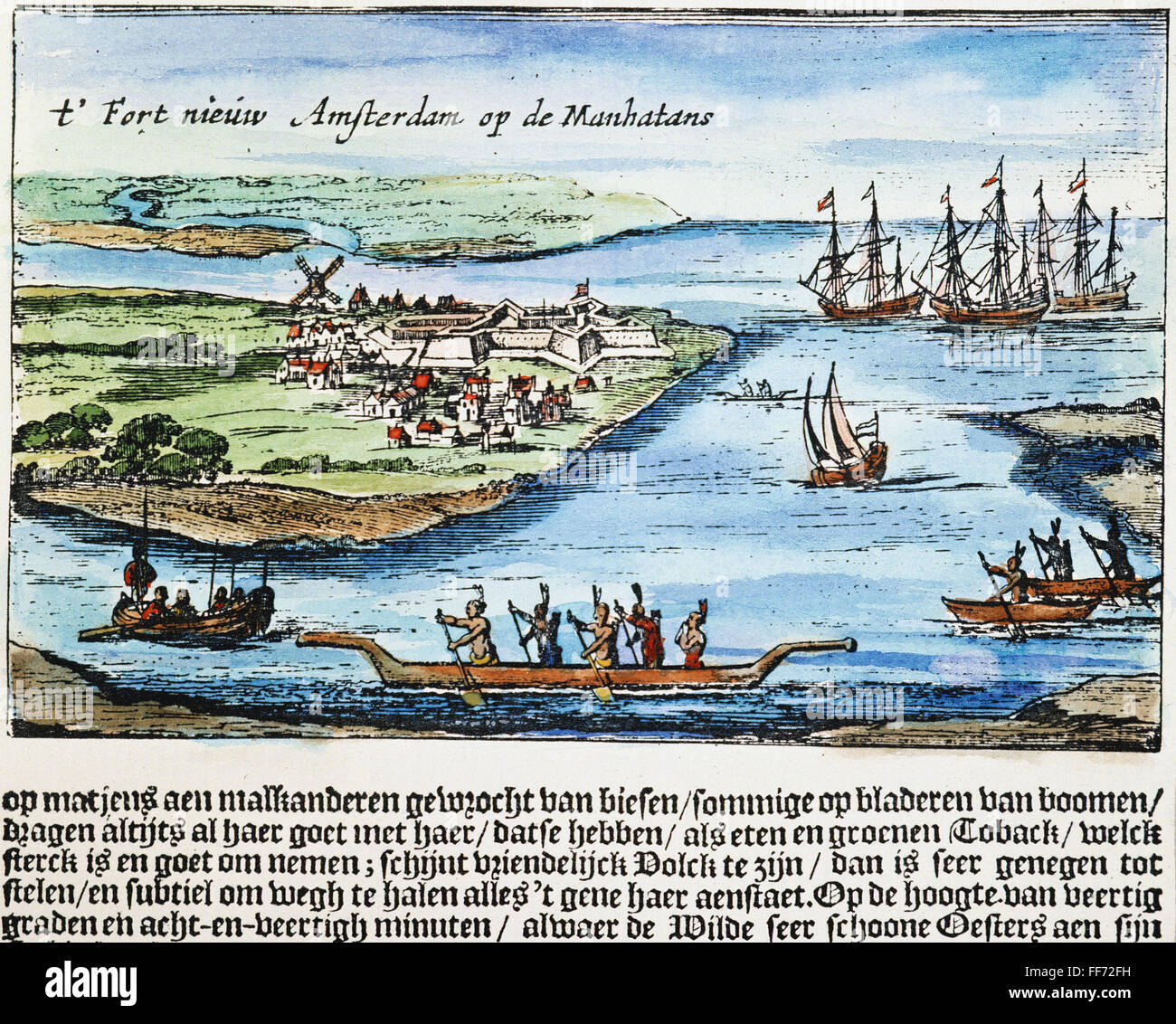 NEW AMSTERDAM. /nThe Hartgers View, the earliest known view of New ...