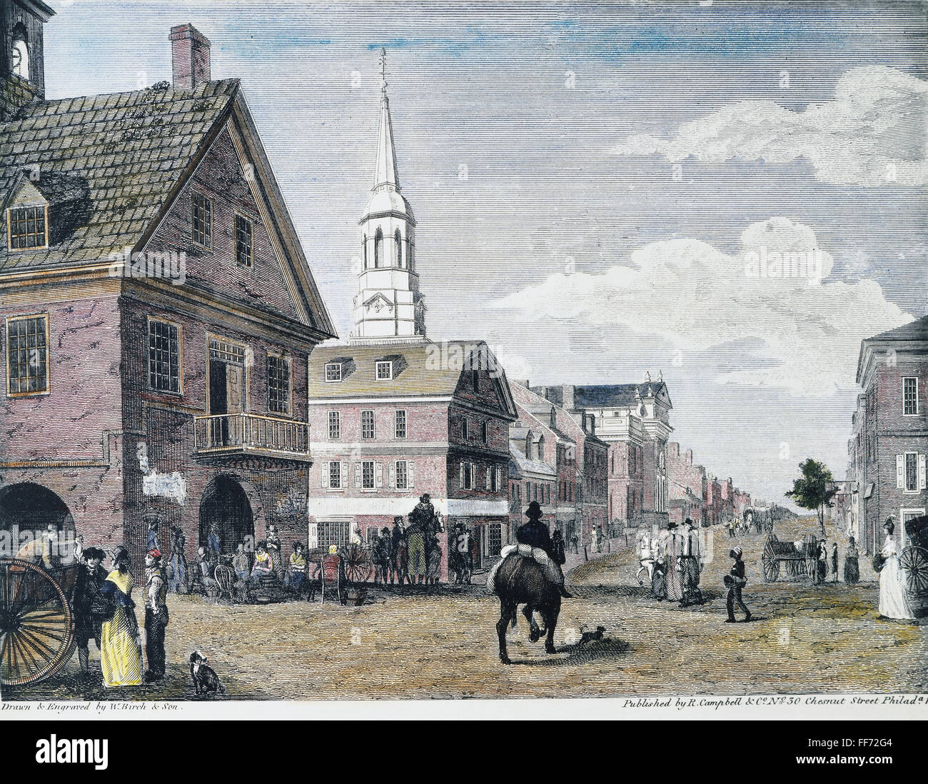 SECOND ST., PHILADELPHIA. /nSecond Street, north from Market Street ...